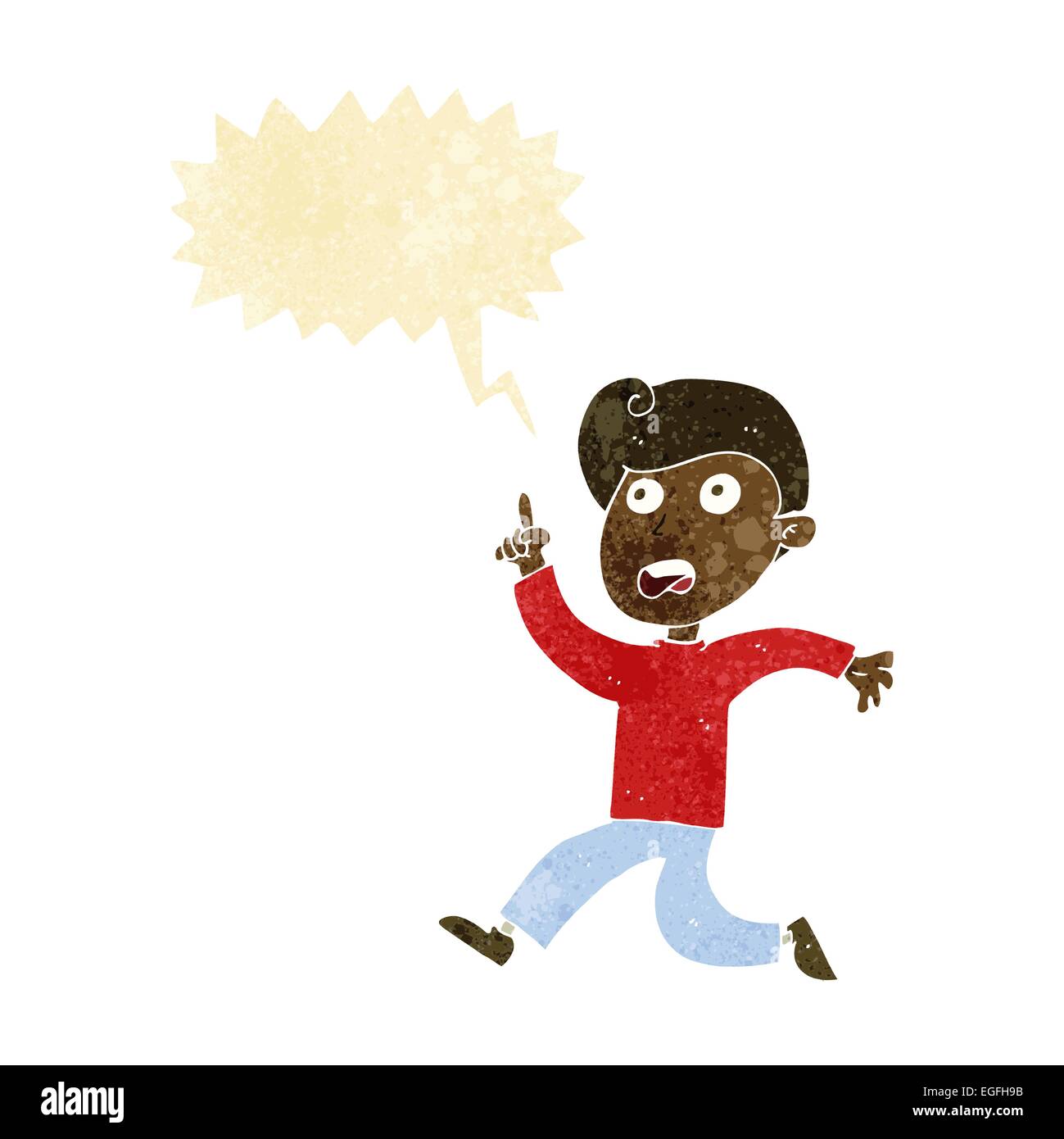 cartoon boy panicking with speech bubble Stock Vector Image & Art - Alamy