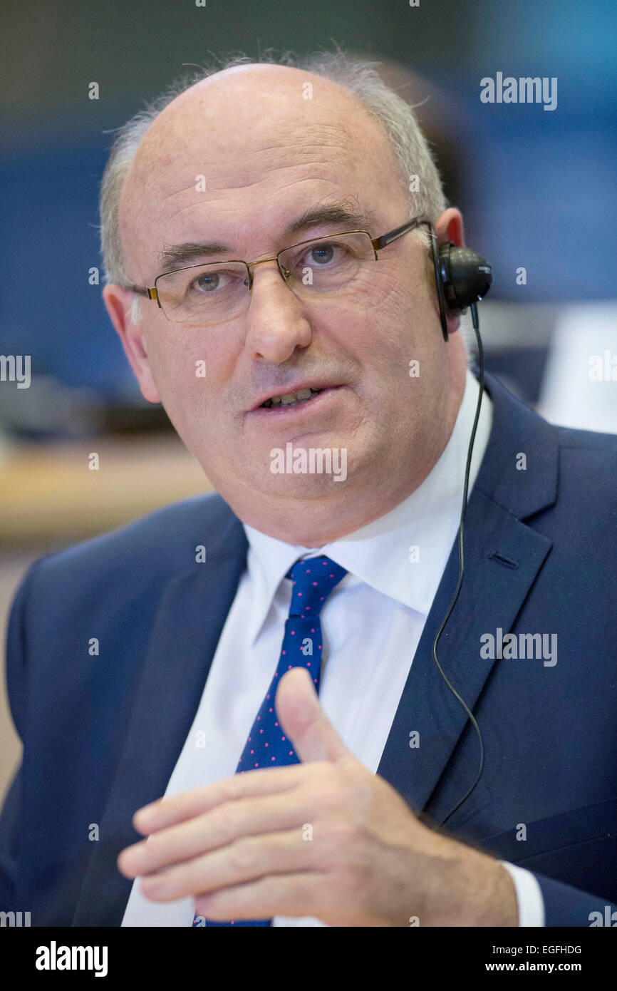 Belgium, Brussels: Phil Hogan attending the hearing of the future ...