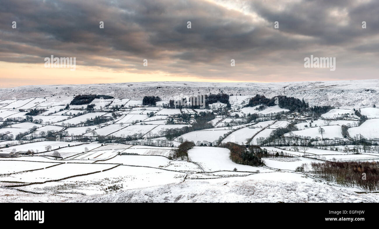 Danby Dale in winter from Blakey Rigg Stock Photo - Alamy