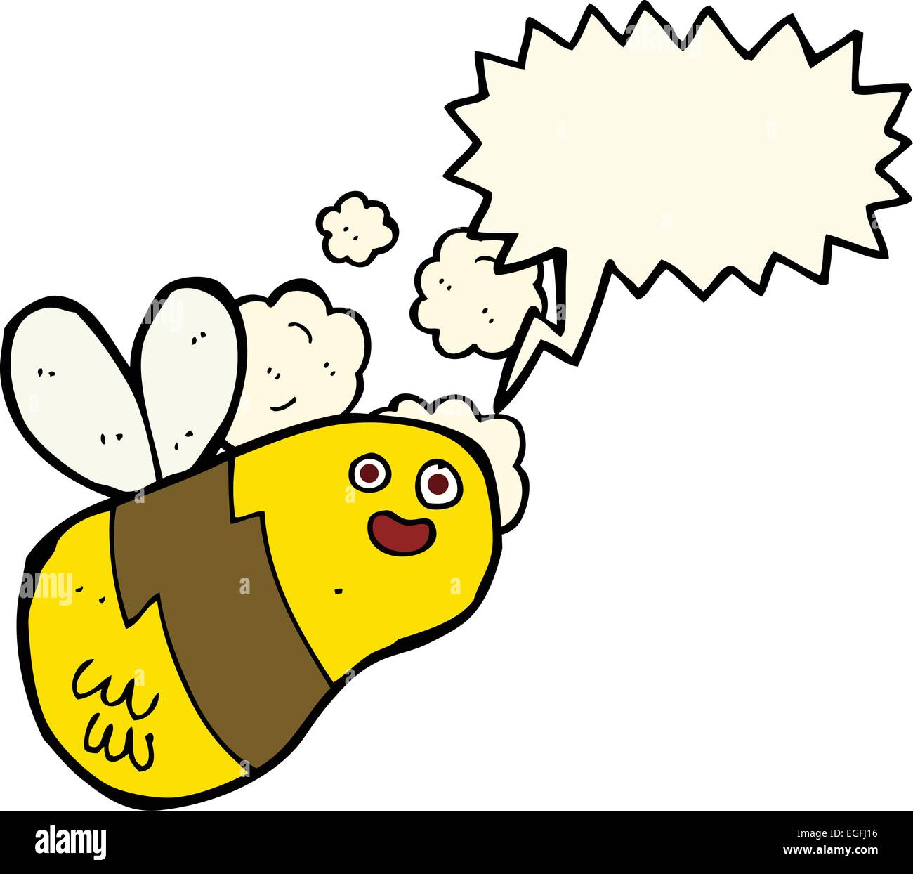 cartoon bee with speech bubble Stock Vector Image & Art - Alamy