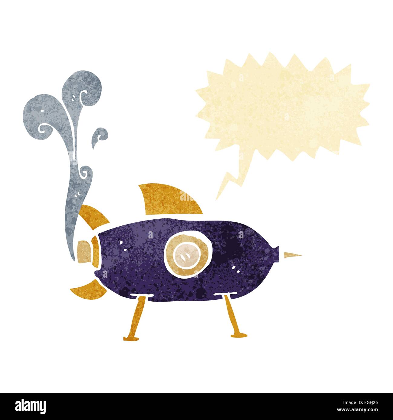 cartoon space rocket with speech bubble Stock Vector Image & Art - Alamy