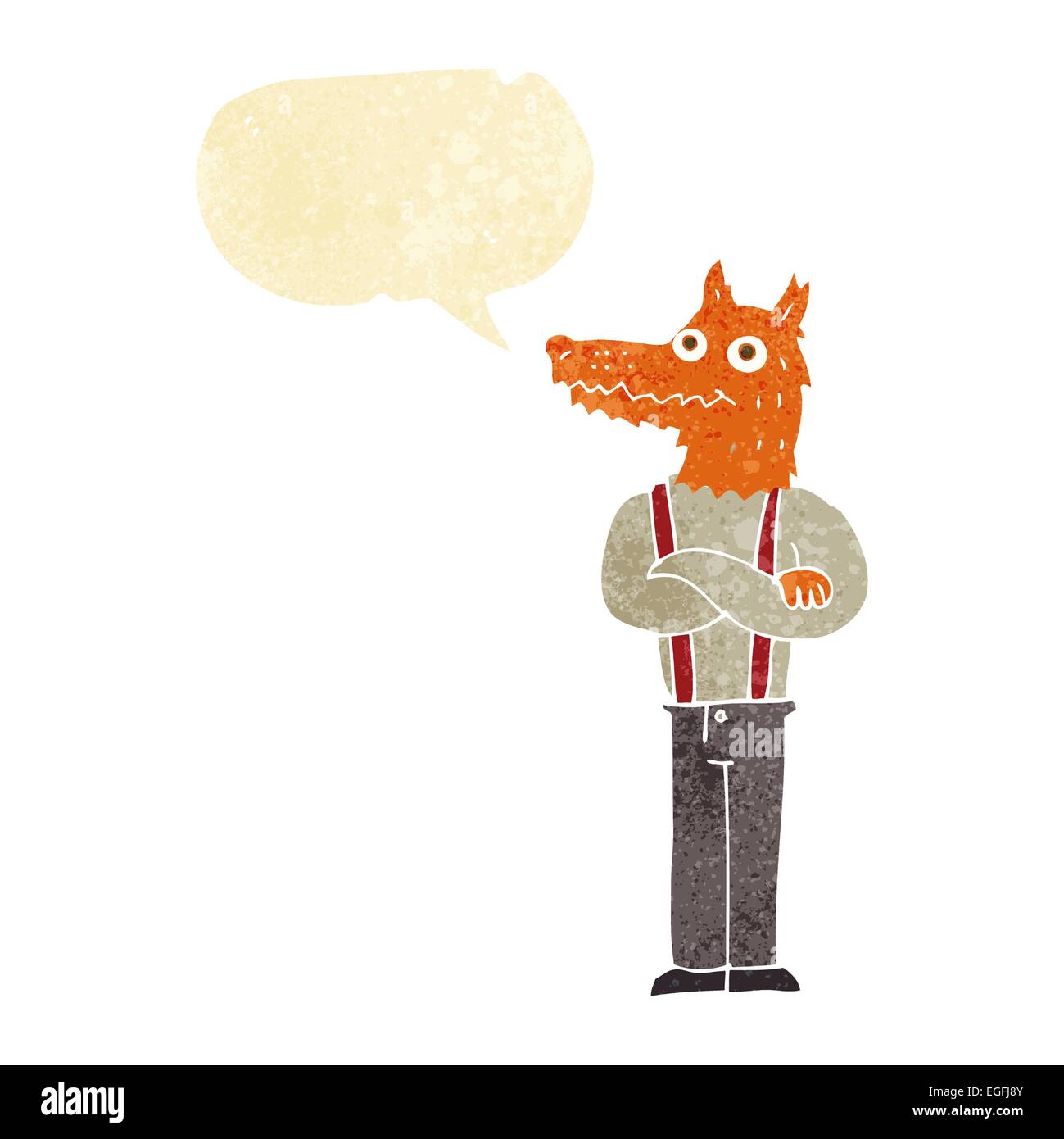 Cartoon illustration fox talking hi-res stock photography and images ...