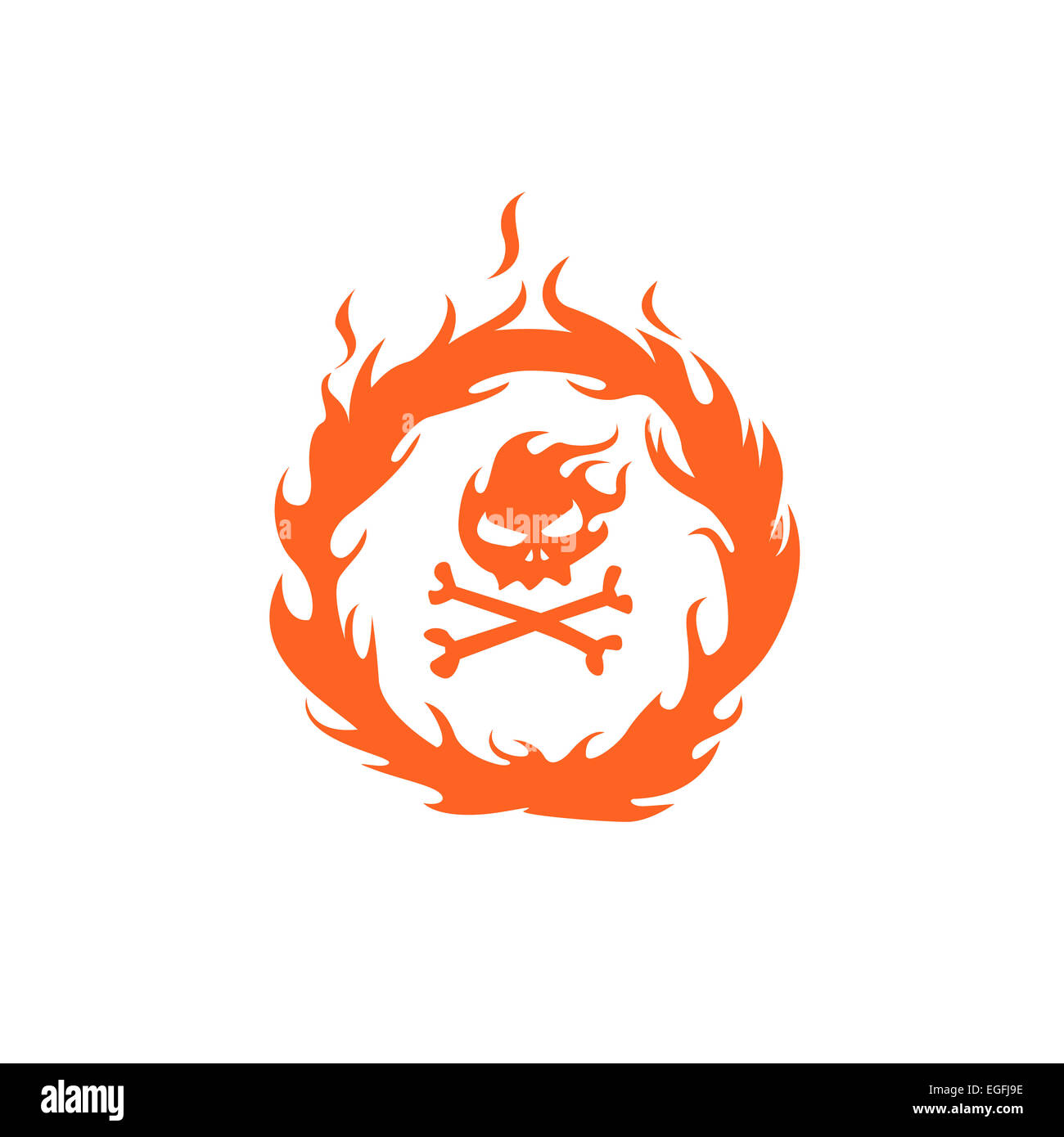 Skull burning fire flame Cut Out Stock Images & Pictures - Alamy
