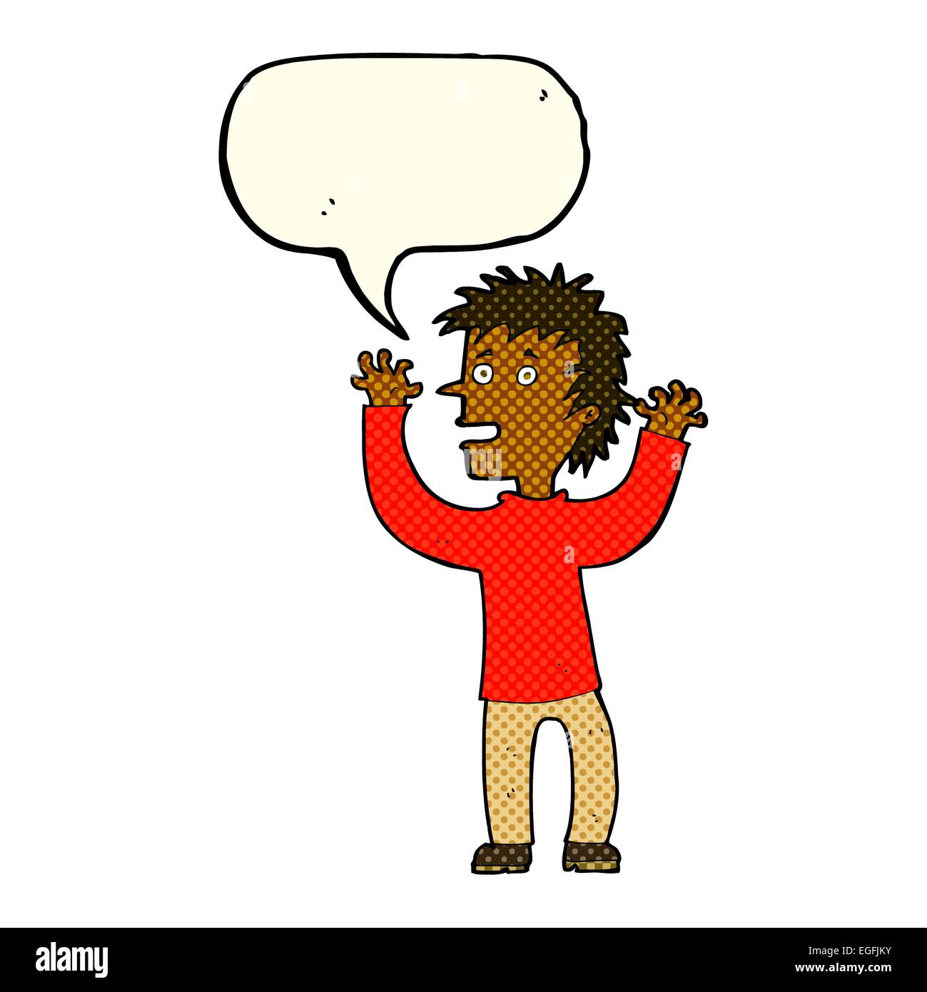 cartoon excited boy with speech bubble Stock Vector Image & Art - Alamy