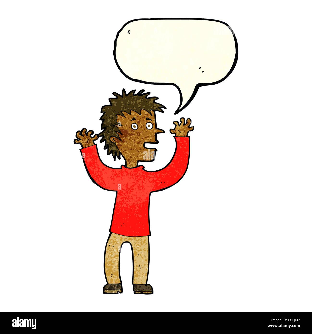 Cartoon excited boy bubble Stock Vector Images - Alamy