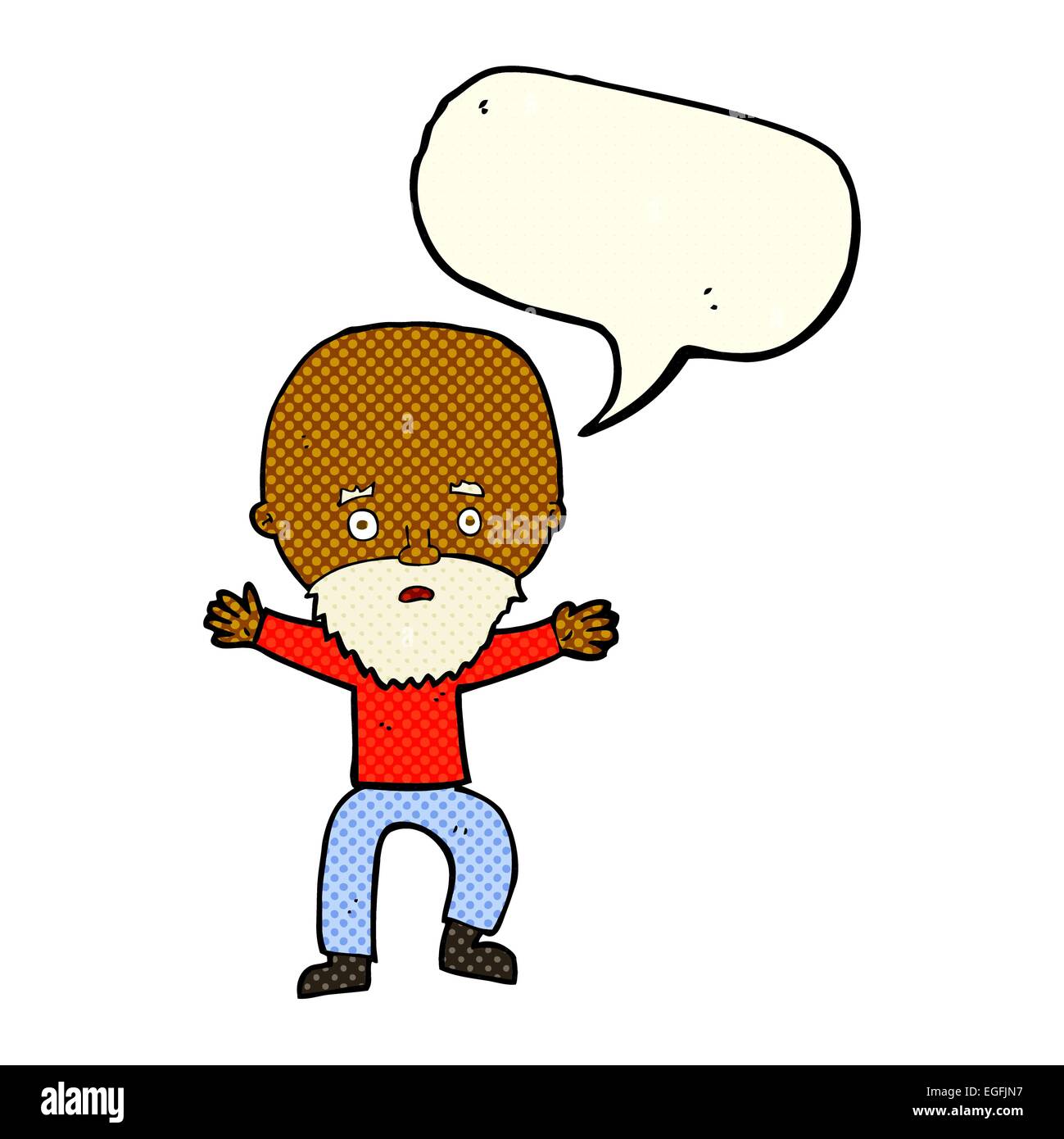 Cartoon panicking old man hi-res stock photography and images - Alamy