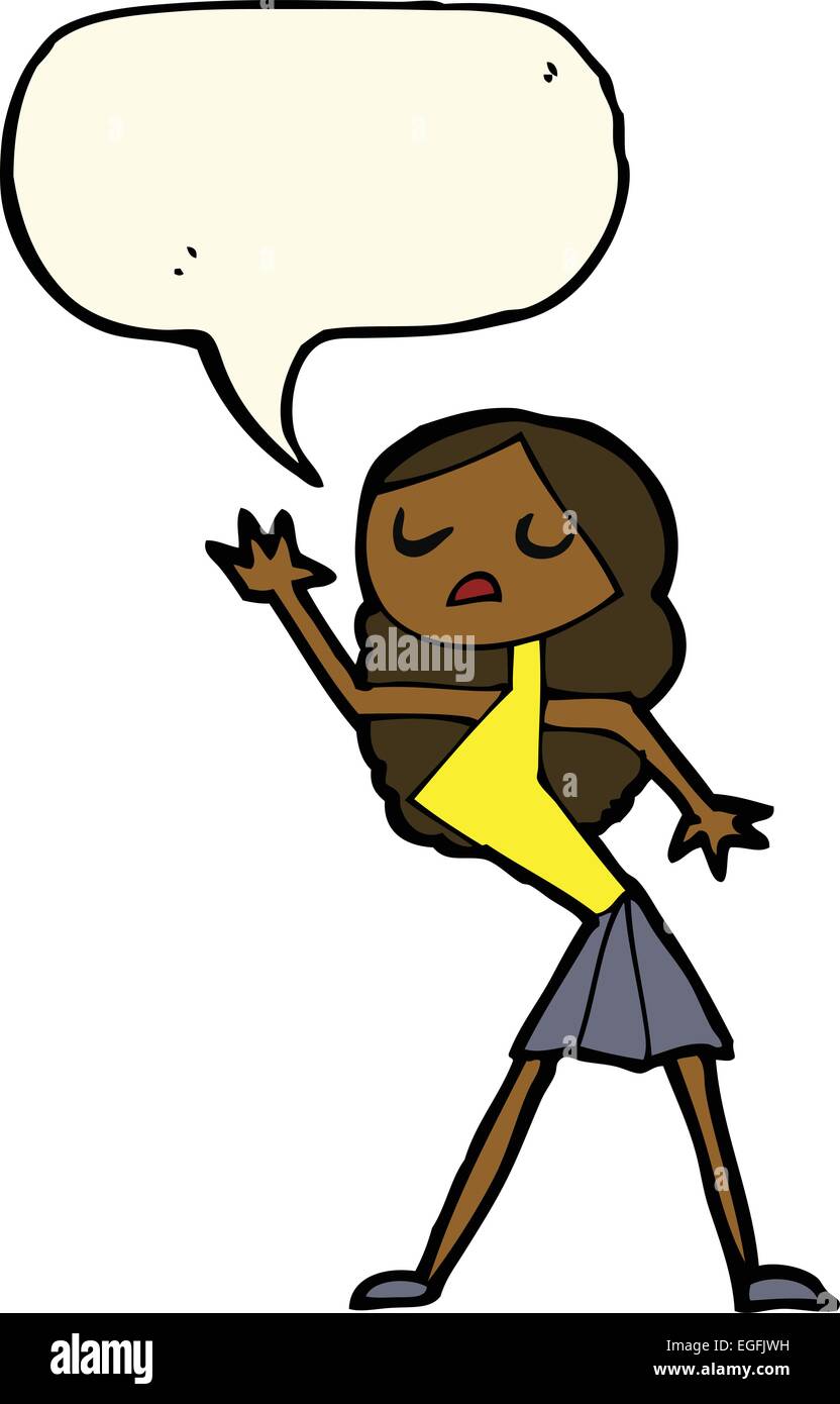 Cartoon dancing woman bubble hi-res stock photography and images - Alamy