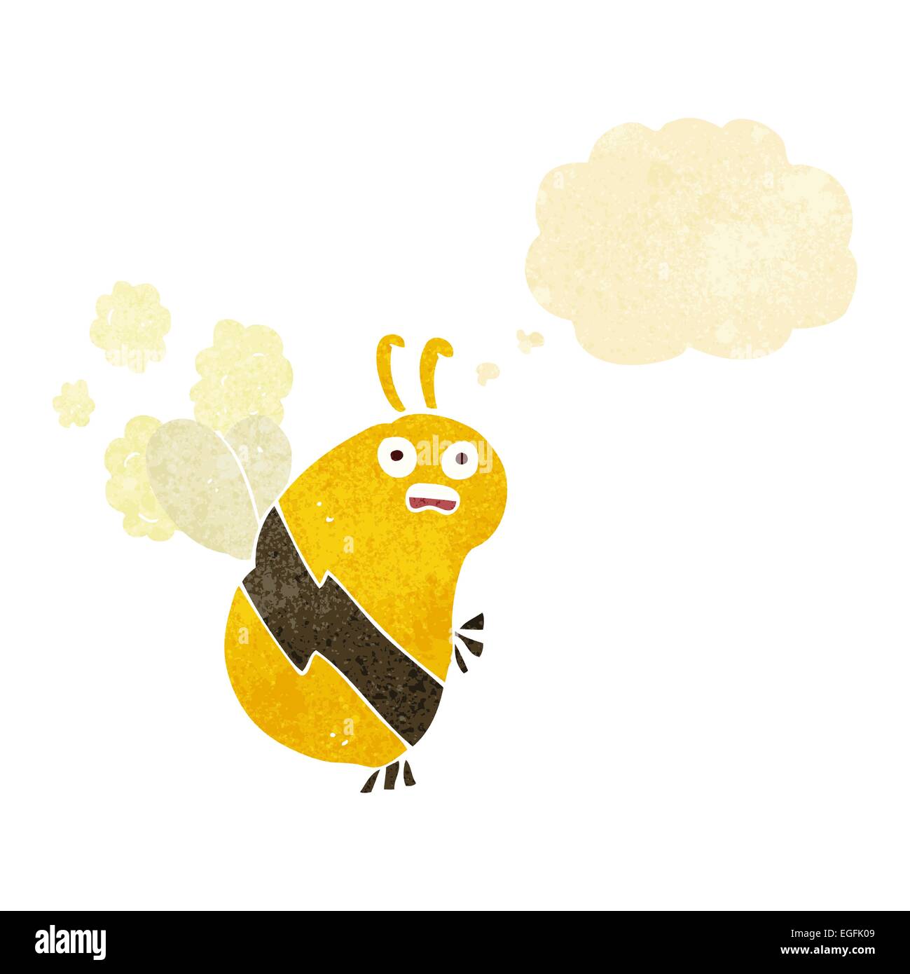 funny cartoon bee with thought bubble Stock Vector Image & Art - Alamy