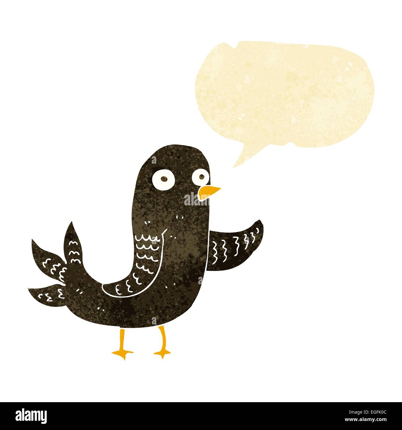 cartoon waving bird with speech bubble Stock Vector Image & Art - Alamy