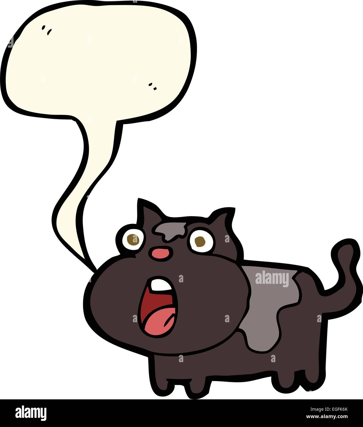 cartoon shocked cat with speech bubble Stock Vector Image & Art - Alamy
