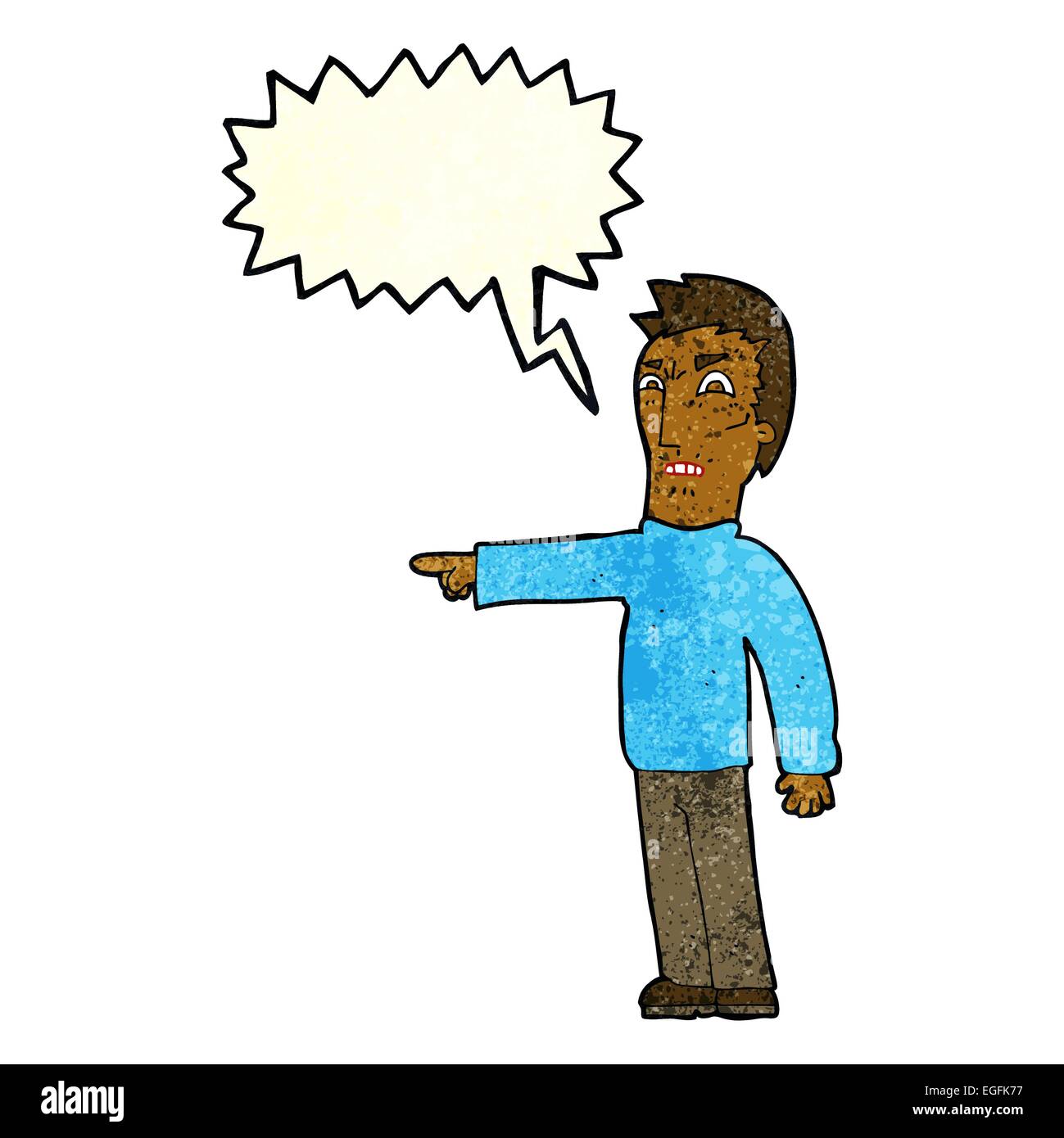 cartoon angry man pointing with speech bubble Stock Vector Image & Art ...