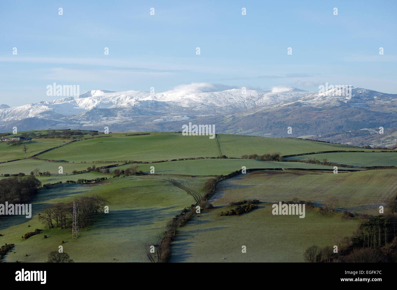 Snowdonia mountain range in winter(UK Weather Stock Photo - Alamy