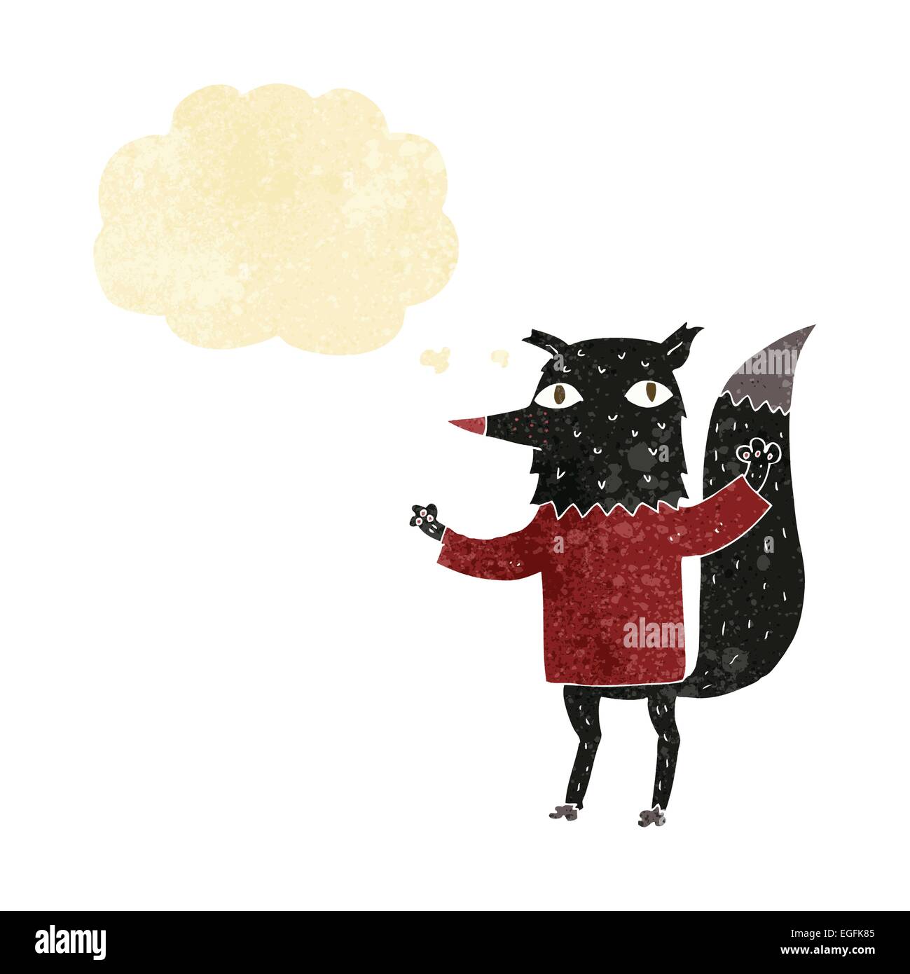 cartoon wolf with thought bubble Stock Vector Image & Art - Alamy