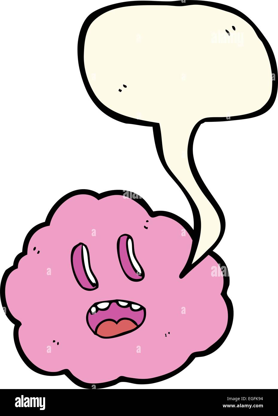 cartoon spooky cloud with speech bubble Stock Vector Image & Art - Alamy