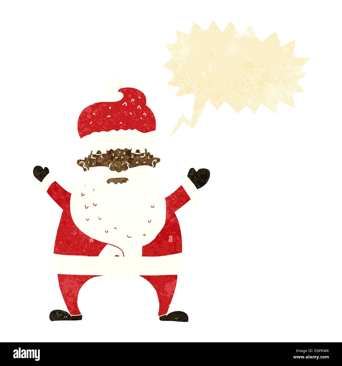 cartoon stressed out santa with speech bubble Stock Vector Image & Art ...