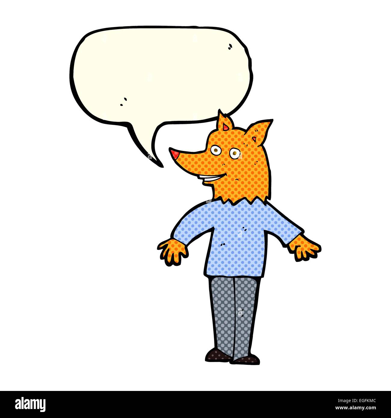 Cartoon friendly fox bubble hi-res stock photography and images - Alamy