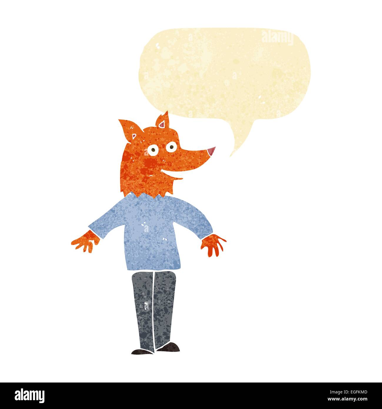 Cartoon friendly fox bubble hi-res stock photography and images - Alamy