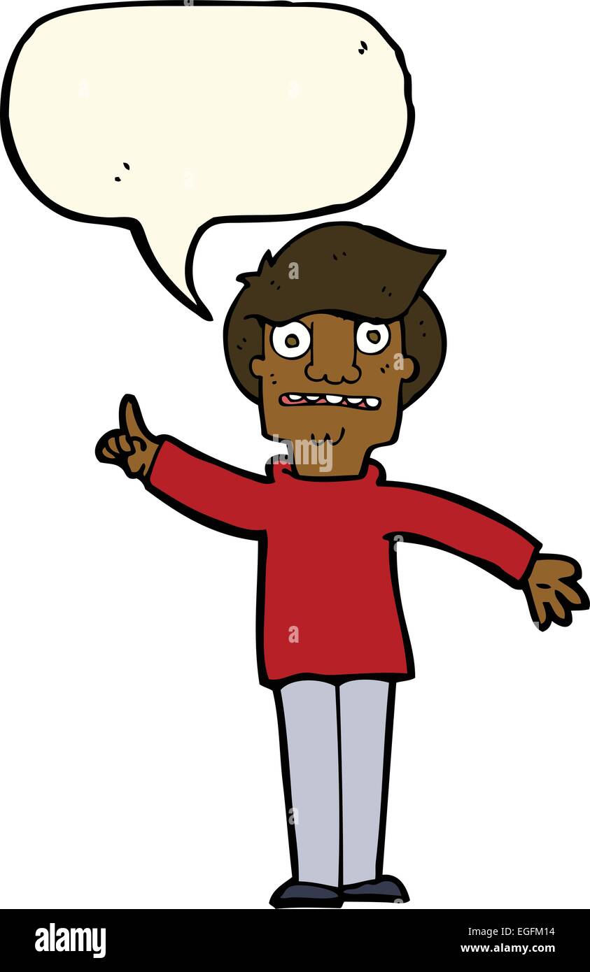 cartoon man asking question with speech bubble Stock Vector Image & Art ...