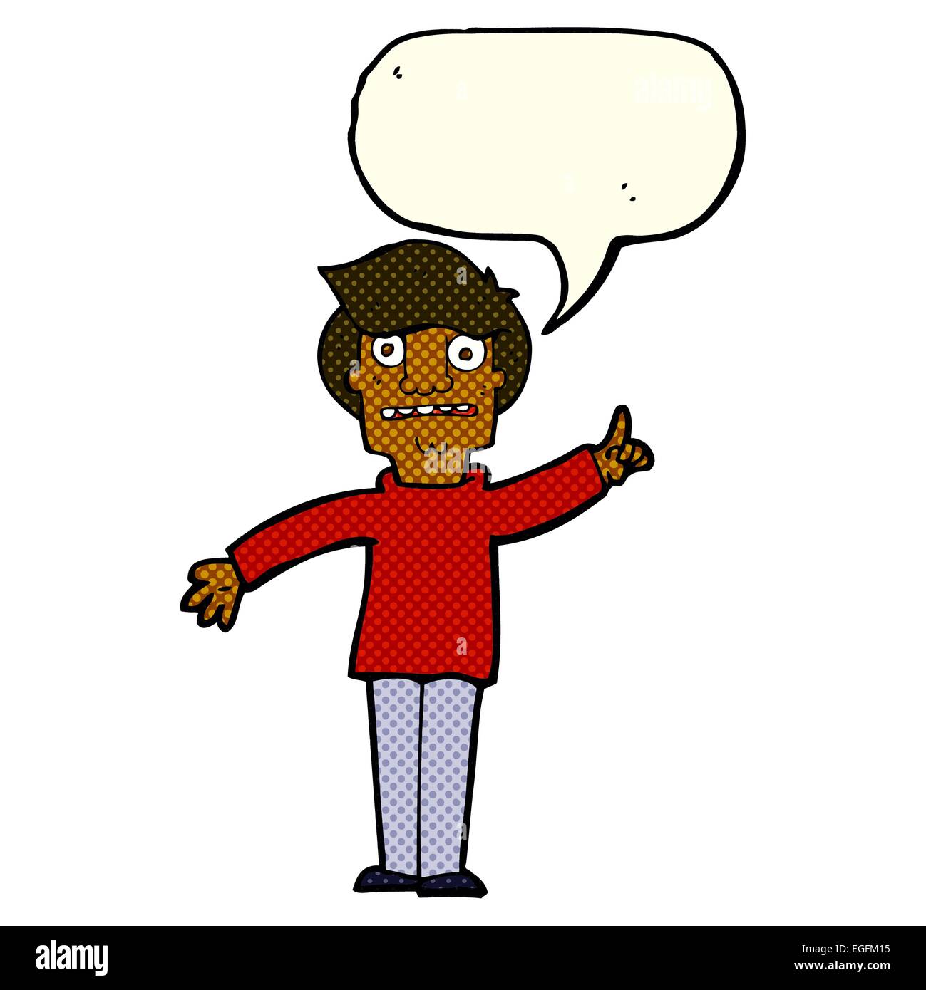 cartoon man asking question with speech bubble Stock Vector Image & Art ...