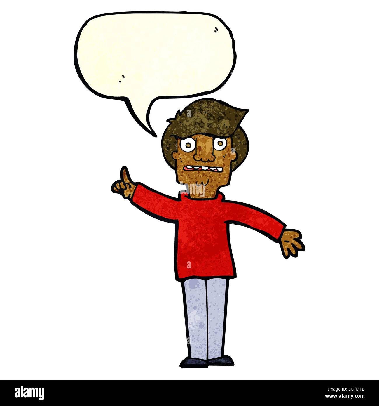 cartoon man asking question with speech bubble Stock Vector Image & Art ...