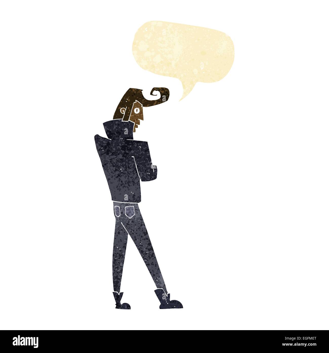 cartoon cool guy with speech bubble Stock Vector Image & Art - Alamy