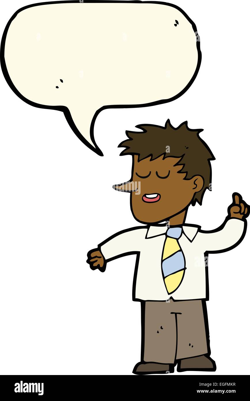 cartoon man with good idea with speech bubble Stock Vector Image & Art ...