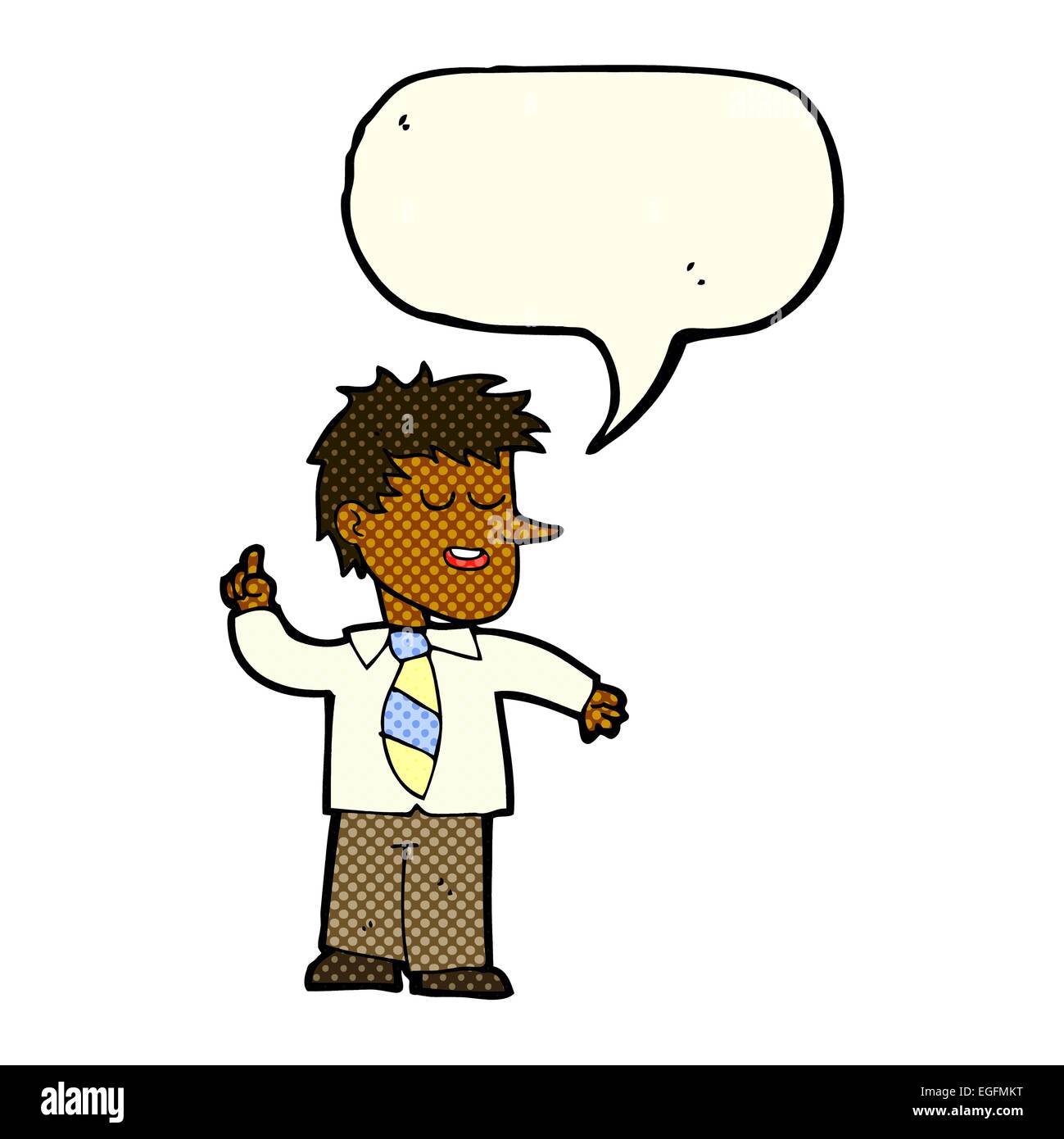 cartoon man with good idea with speech bubble Stock Vector Image & Art ...