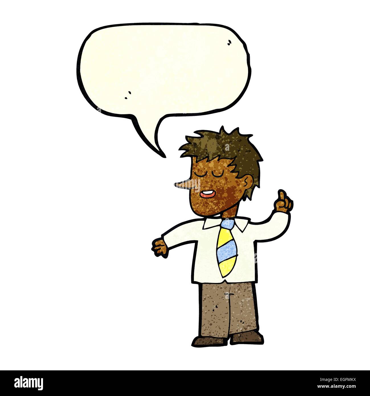 cartoon man with good idea with speech bubble Stock Vector Image & Art ...