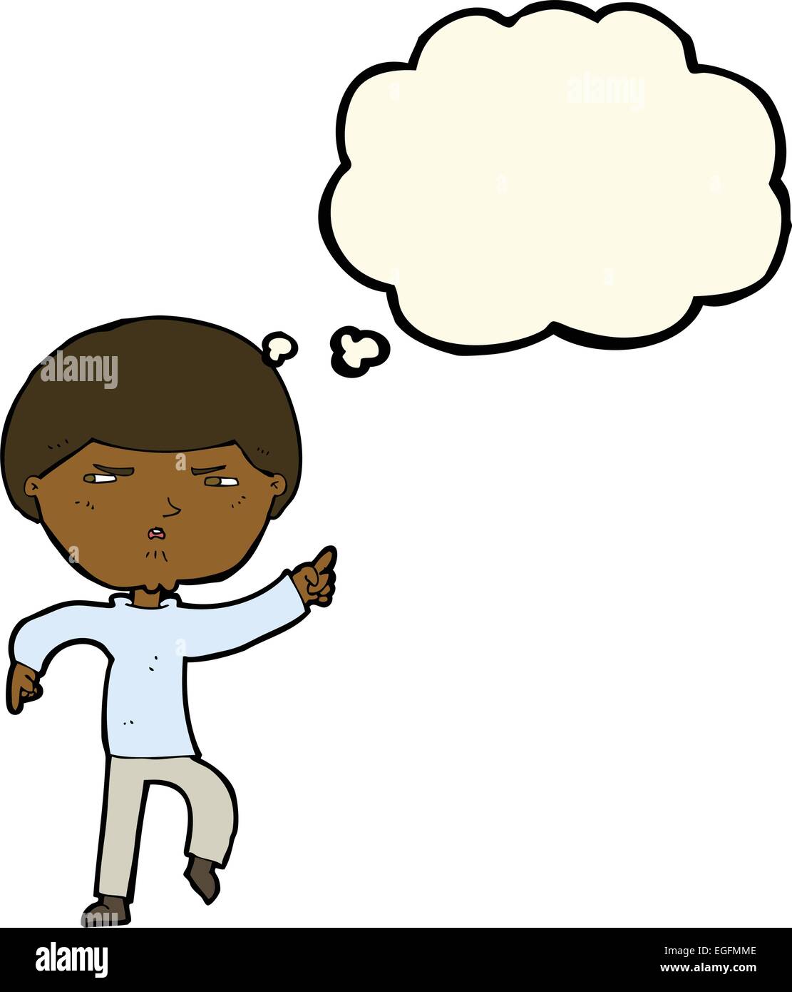 cartoon annoyed man with thought bubble Stock Vector Image & Art - Alamy