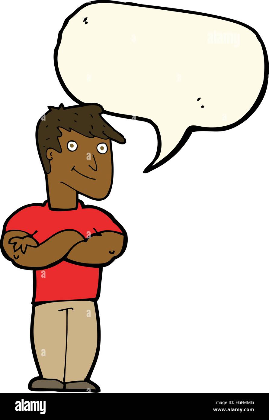 cartoon muscular man with speech bubble Stock Vector Image & Art - Alamy