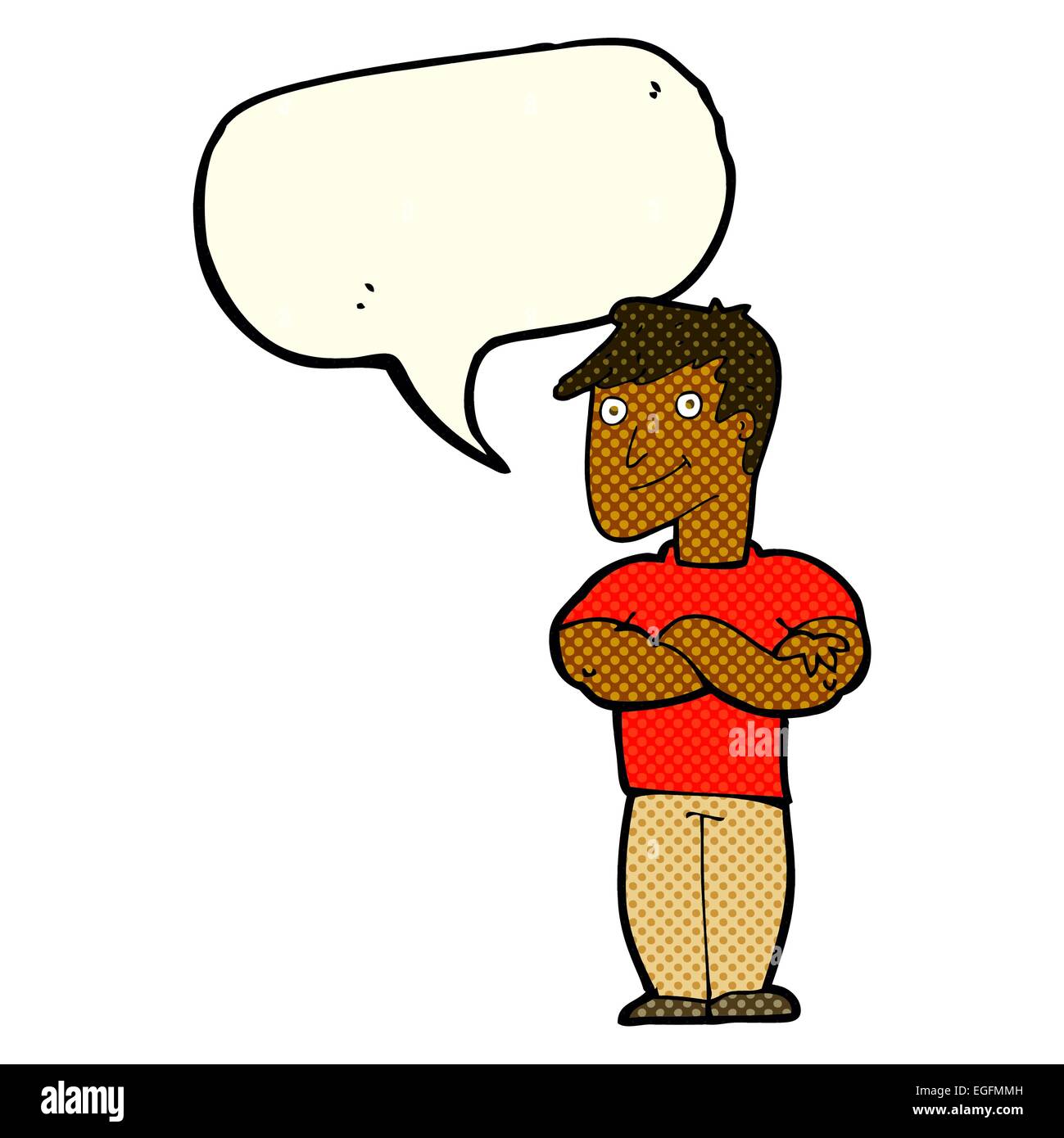 cartoon muscular man with speech bubble Stock Vector Image & Art - Alamy