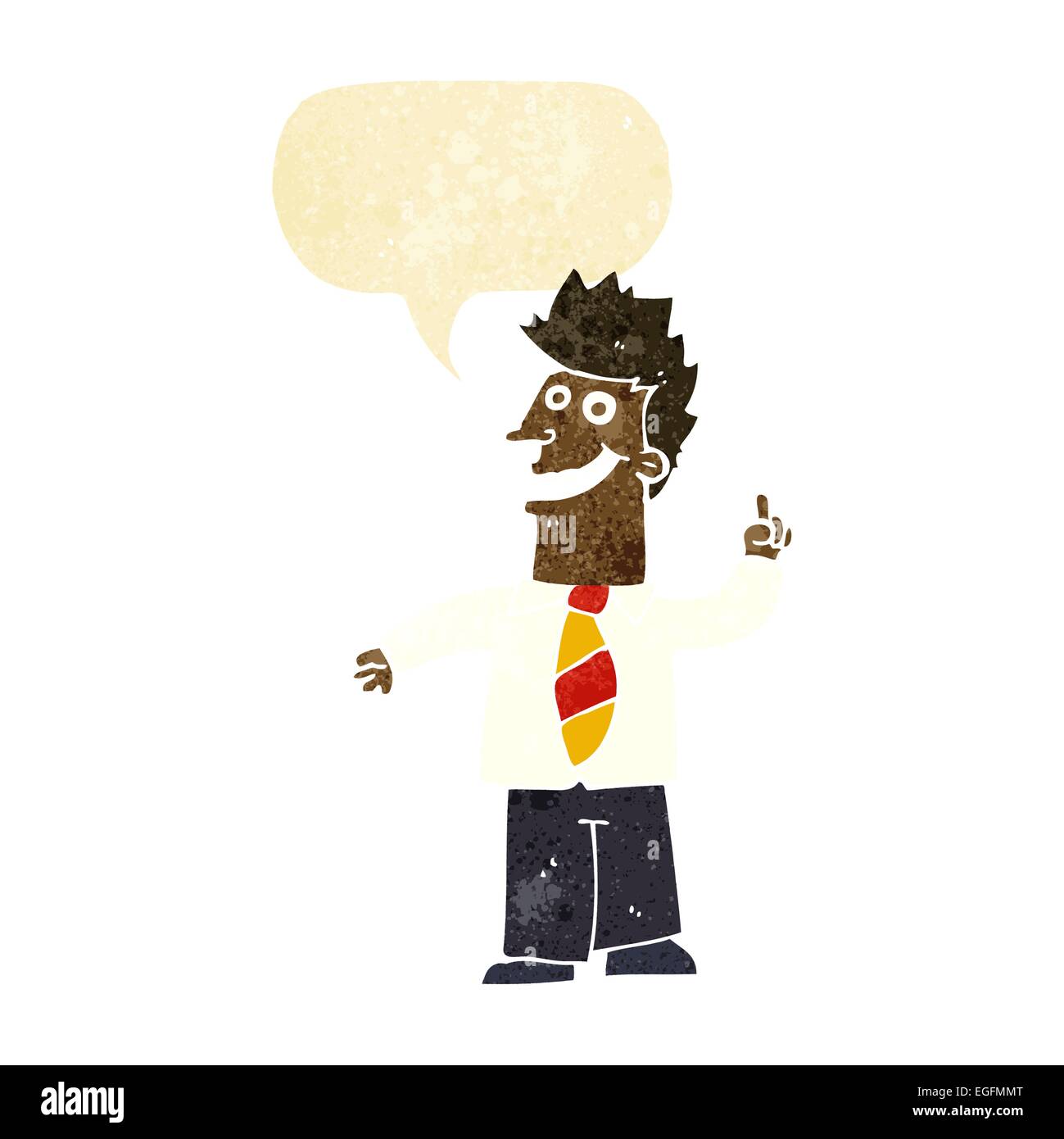 cartoon man with good idea with speech bubble Stock Vector Image & Art ...