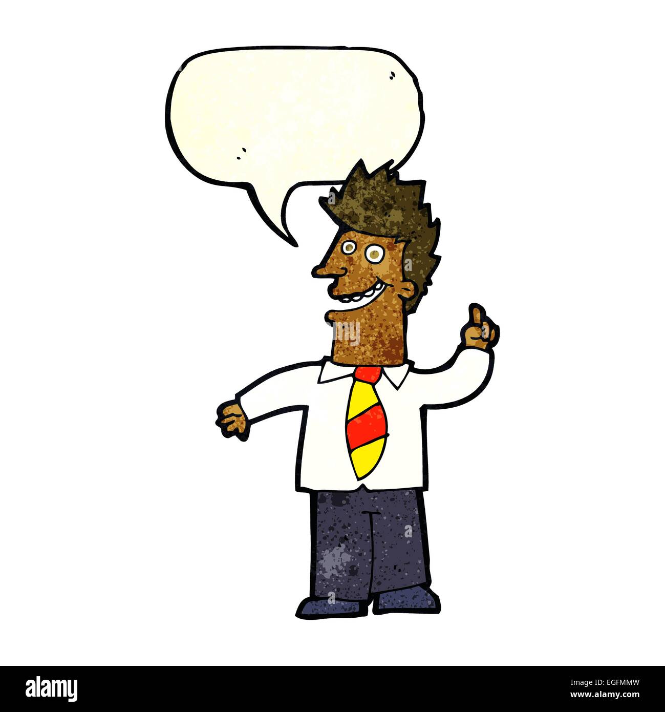 cartoon man with good idea with speech bubble Stock Vector Image & Art ...