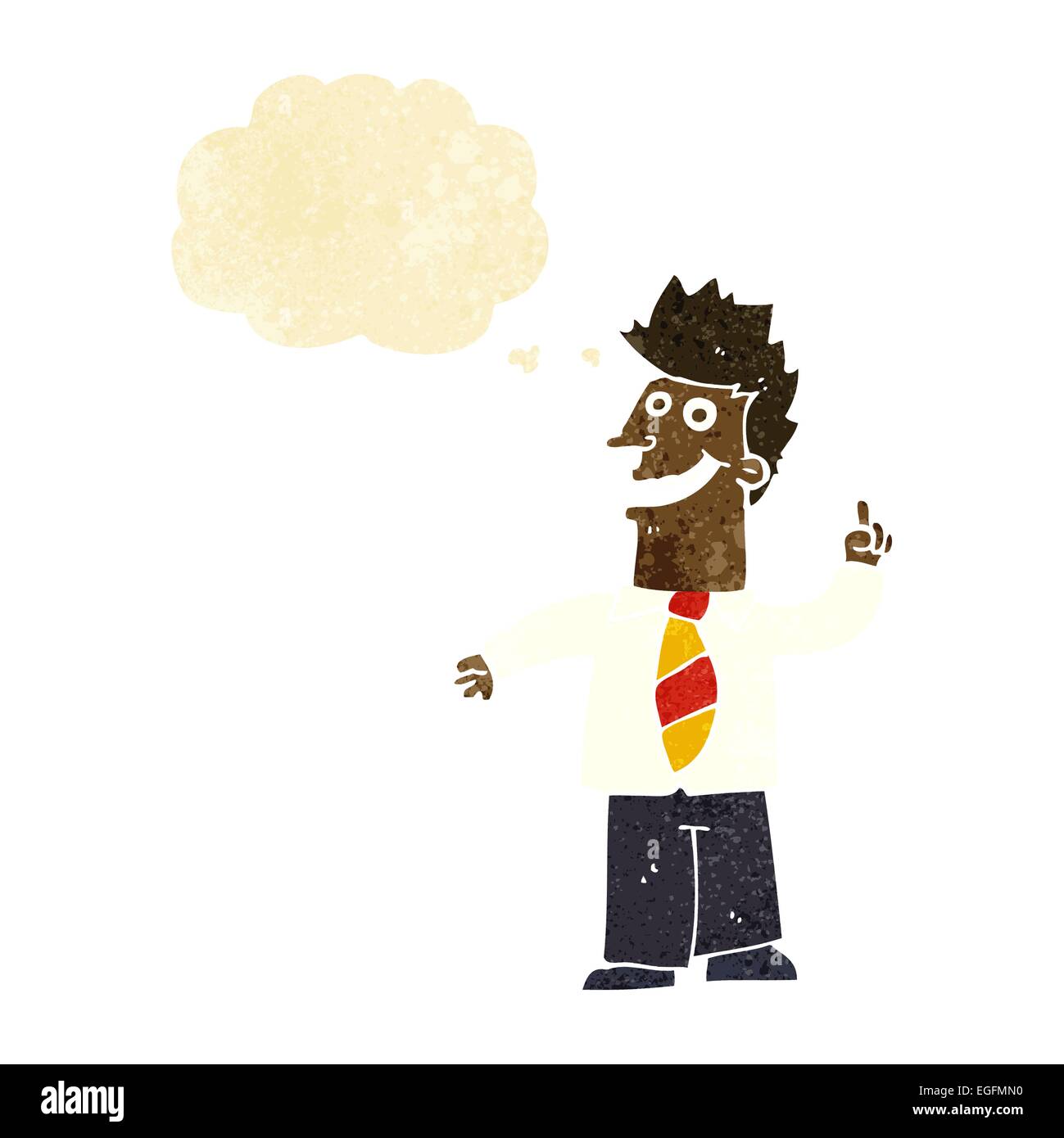 cartoon man with good idea with thought bubble Stock Vector Image & Art ...