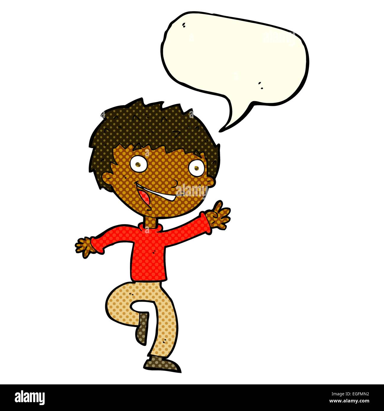 Cartoon excited boy bubble hi-res stock photography and images - Alamy