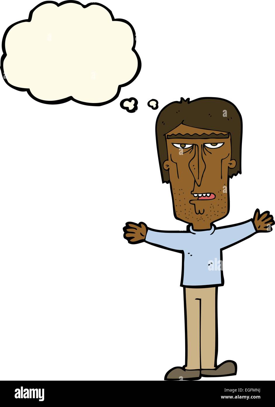 cartoon angry man with thought bubble Stock Vector Image & Art - Alamy