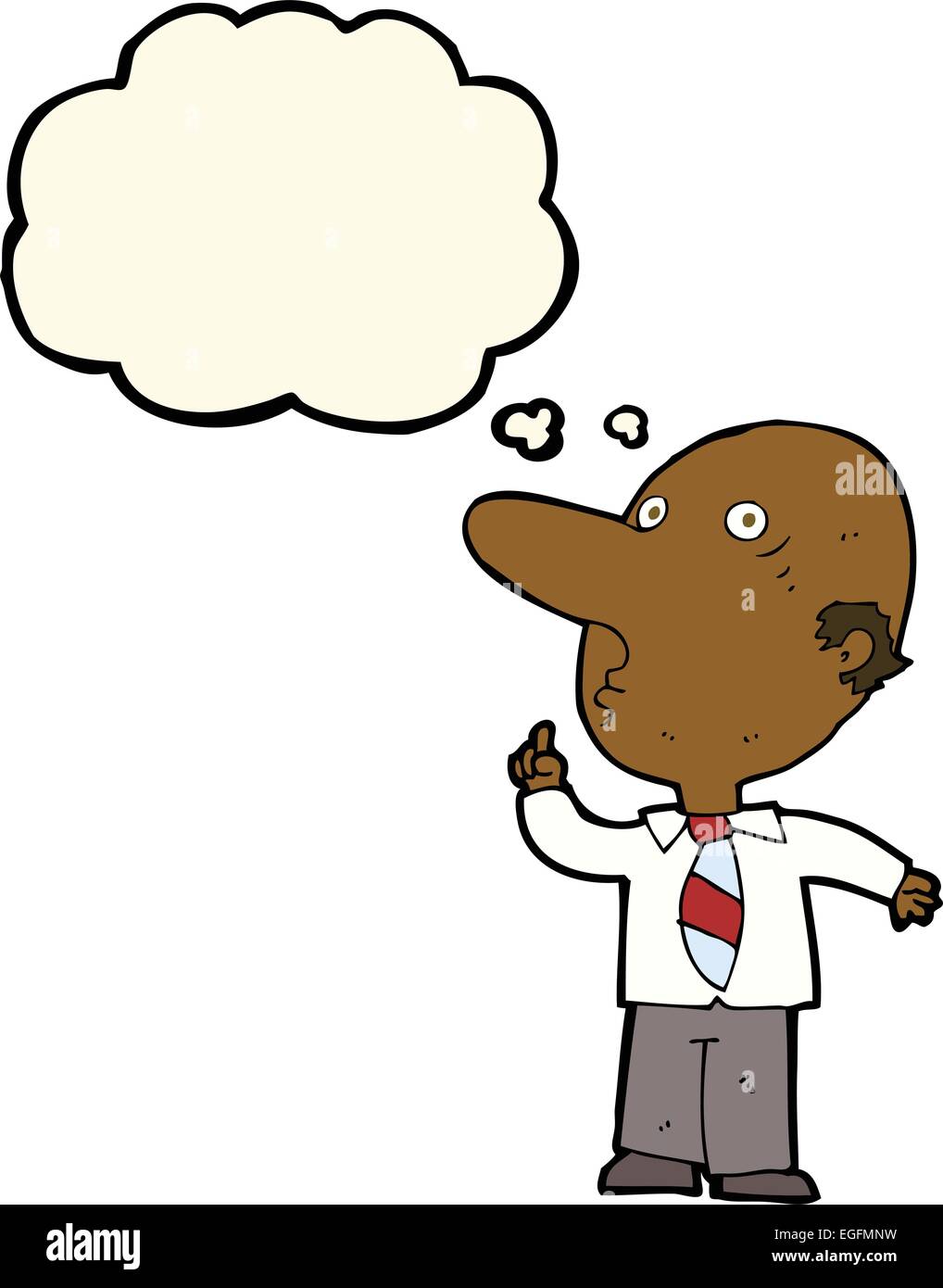 Cartoon funny bald man bubble Stock Vector Images - Alamy