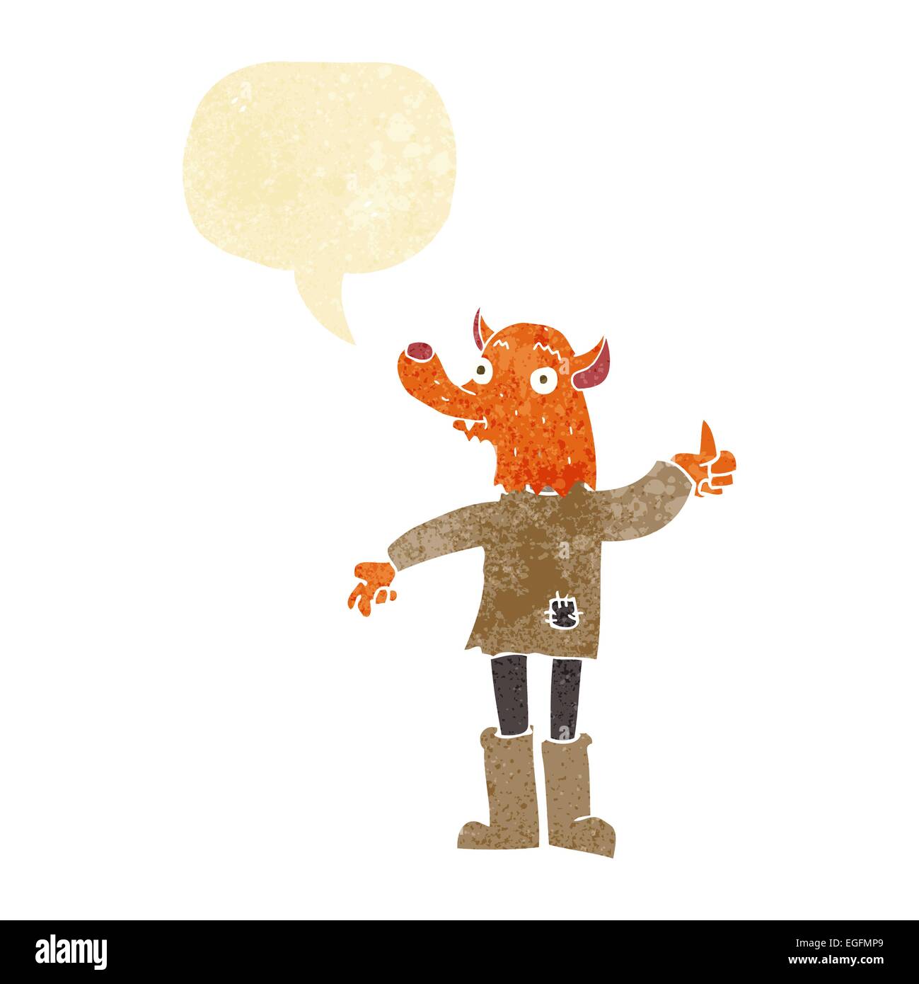 cartoon fox man with speech bubble Stock Vector Image & Art - Alamy