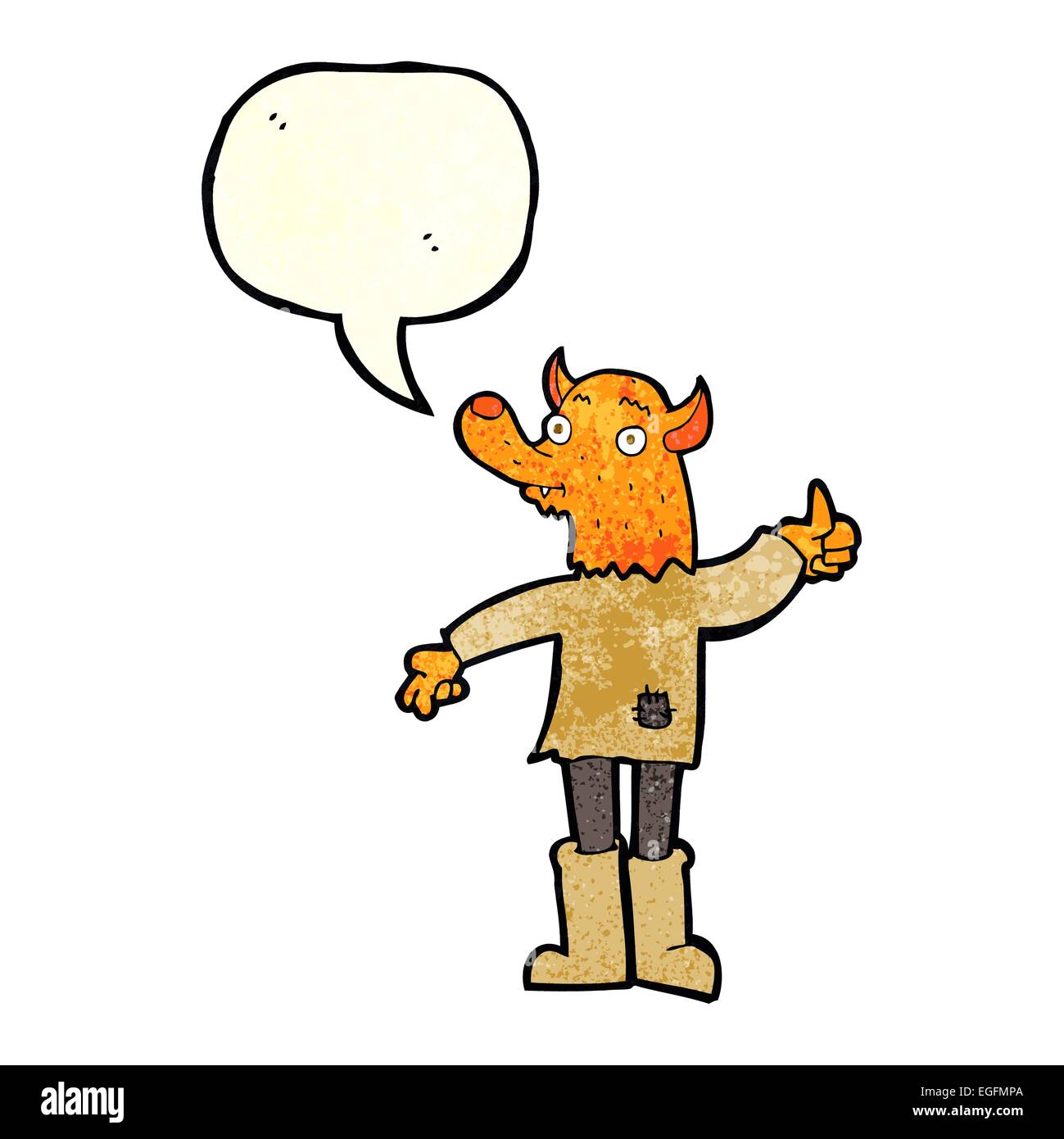 cartoon fox man with speech bubble Stock Vector Image & Art - Alamy