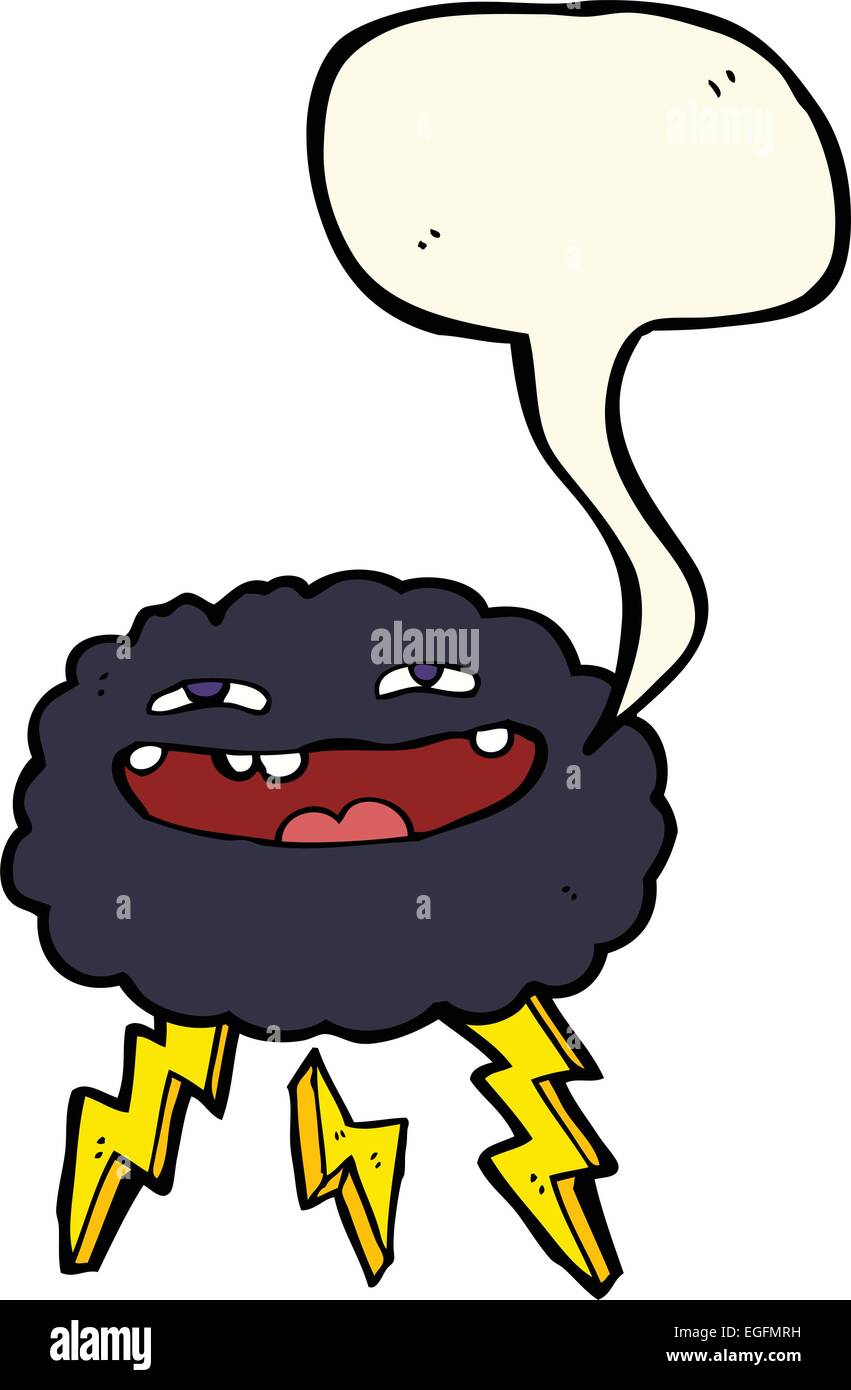 happy cartoon cloud with speech bubble Stock Vector Image & Art - Alamy