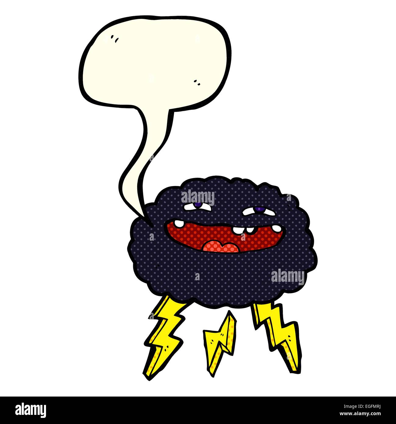 happy cartoon cloud with speech bubble Stock Vector Image & Art - Alamy