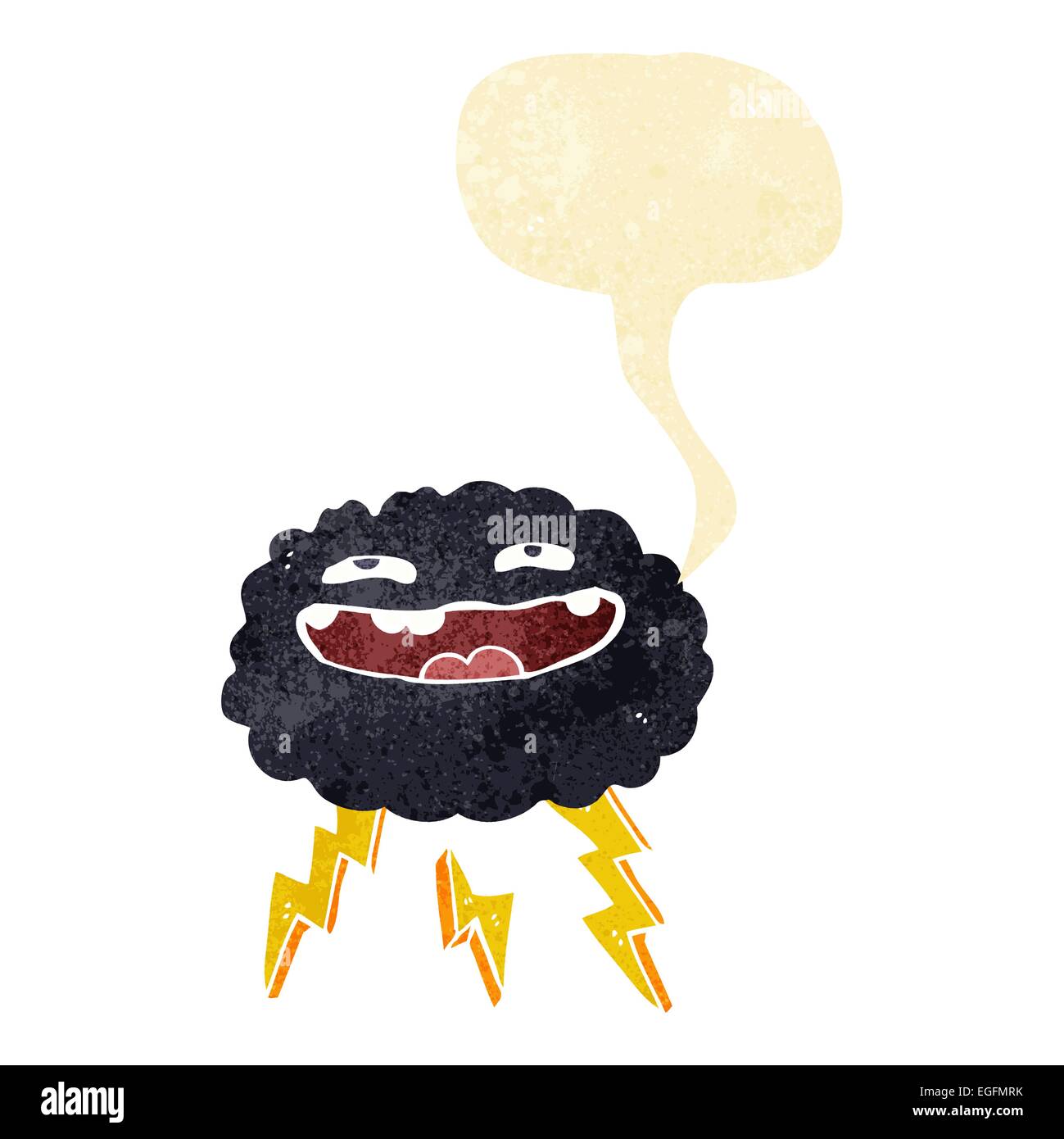 happy cartoon cloud with speech bubble Stock Vector Image & Art - Alamy