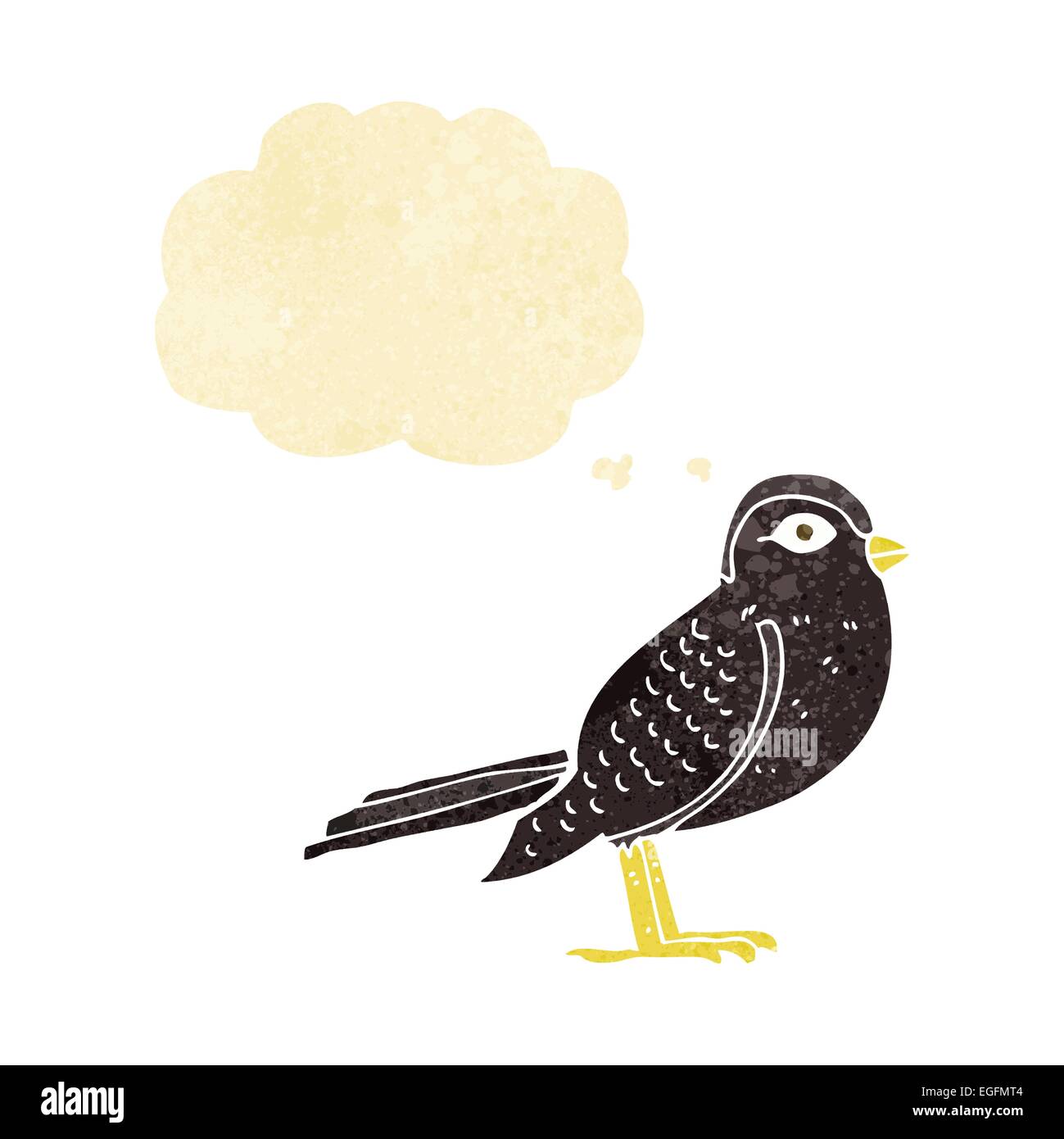 cartoon garden bird with thought bubble Stock Vector Image & Art - Alamy