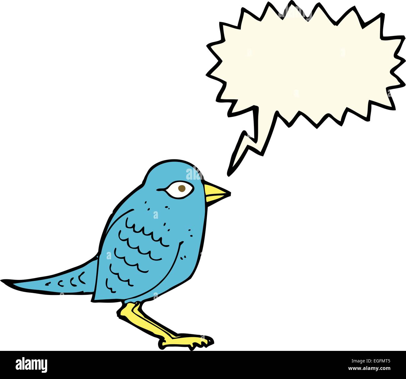 cartoon garden bird with speech bubble Stock Vector Image & Art - Alamy