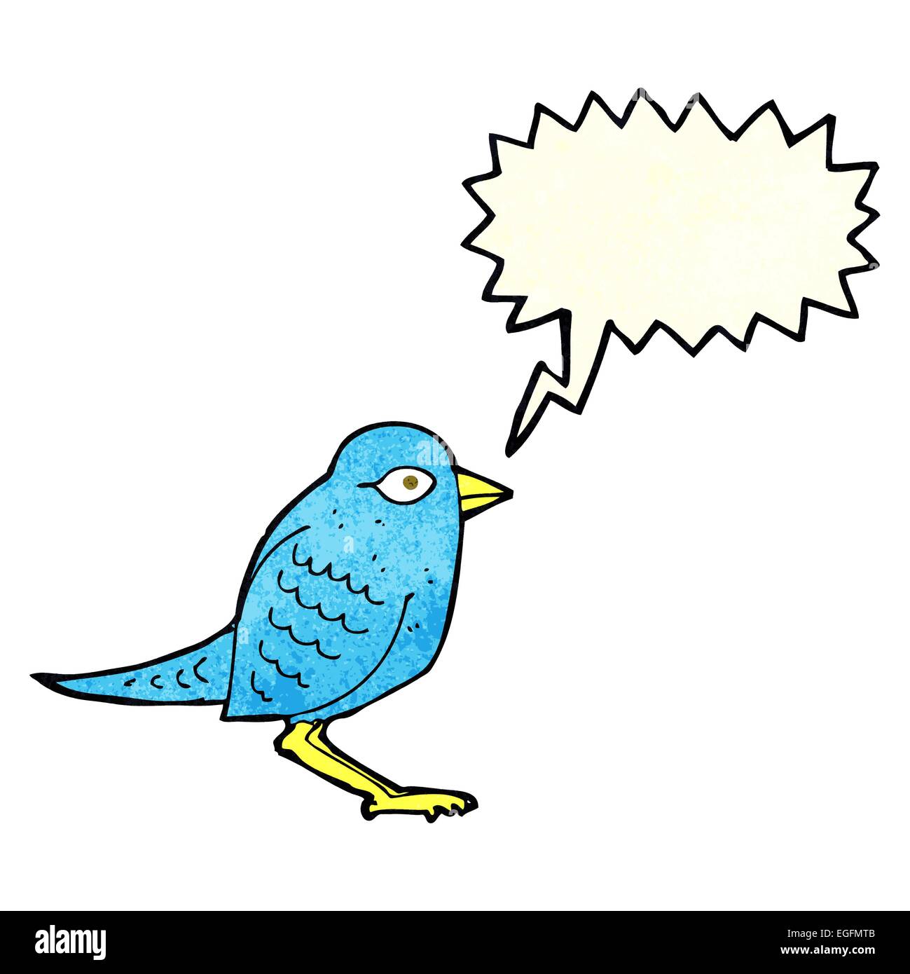 cartoon garden bird with speech bubble Stock Vector Image & Art - Alamy