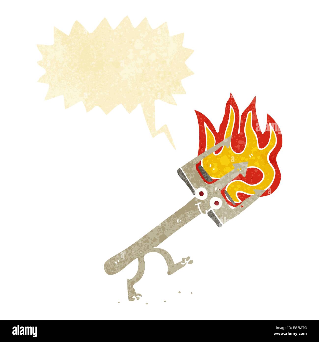 cartoon devil fork with speech bubble Stock Vector Image & Art - Alamy