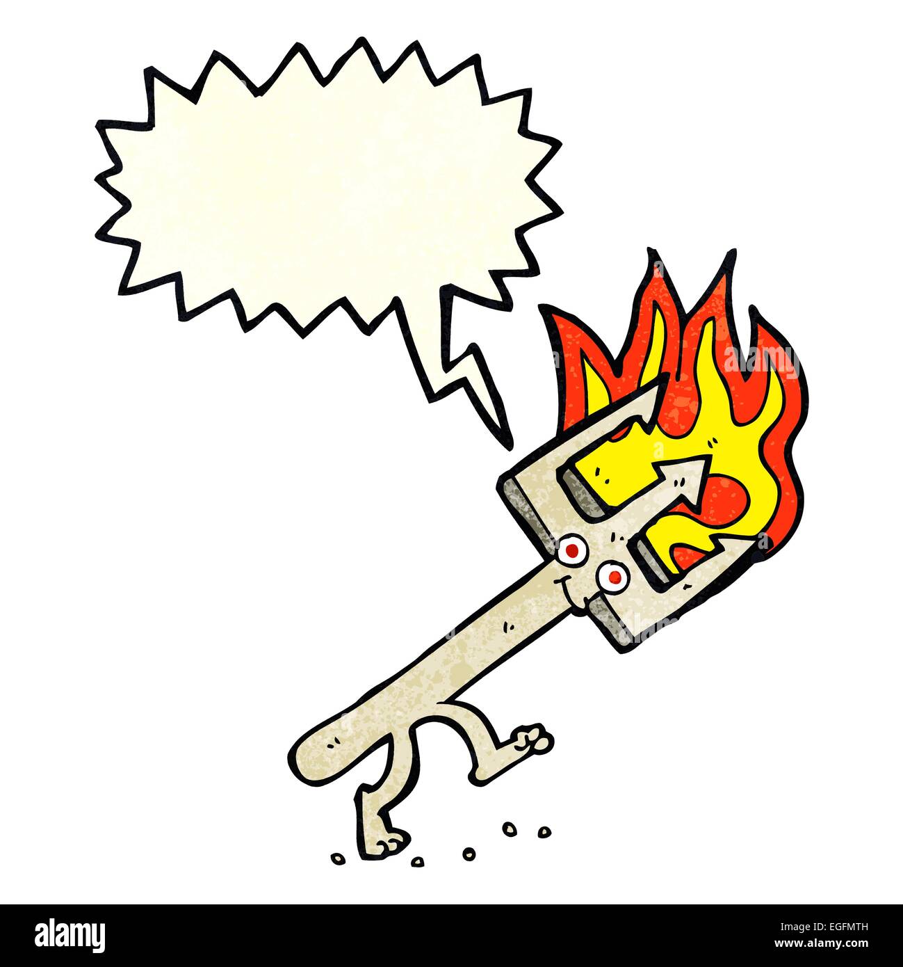 cartoon devil fork with speech bubble Stock Vector Image & Art - Alamy