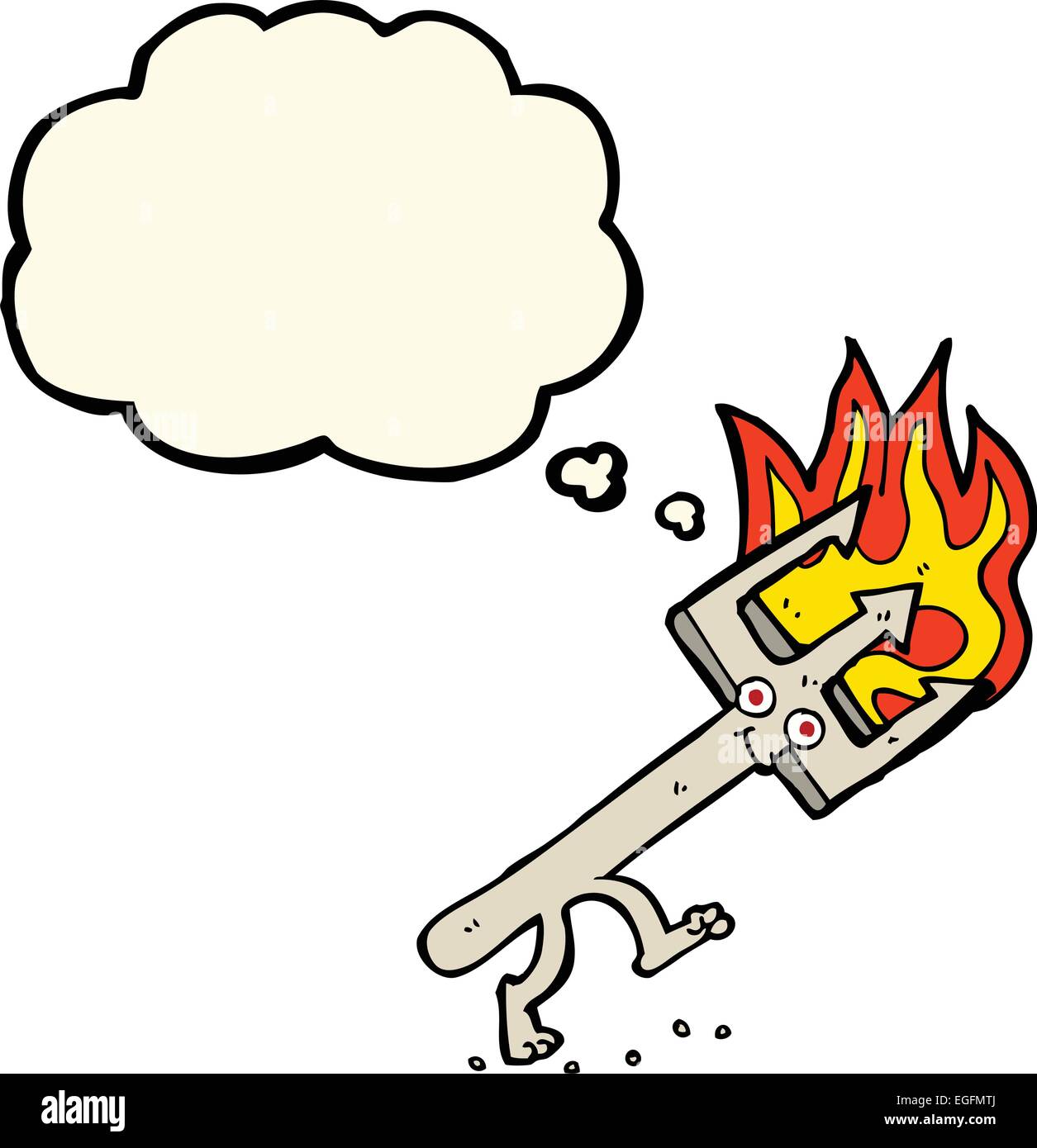 cartoon devil fork with thought bubble Stock Vector Image & Art - Alamy