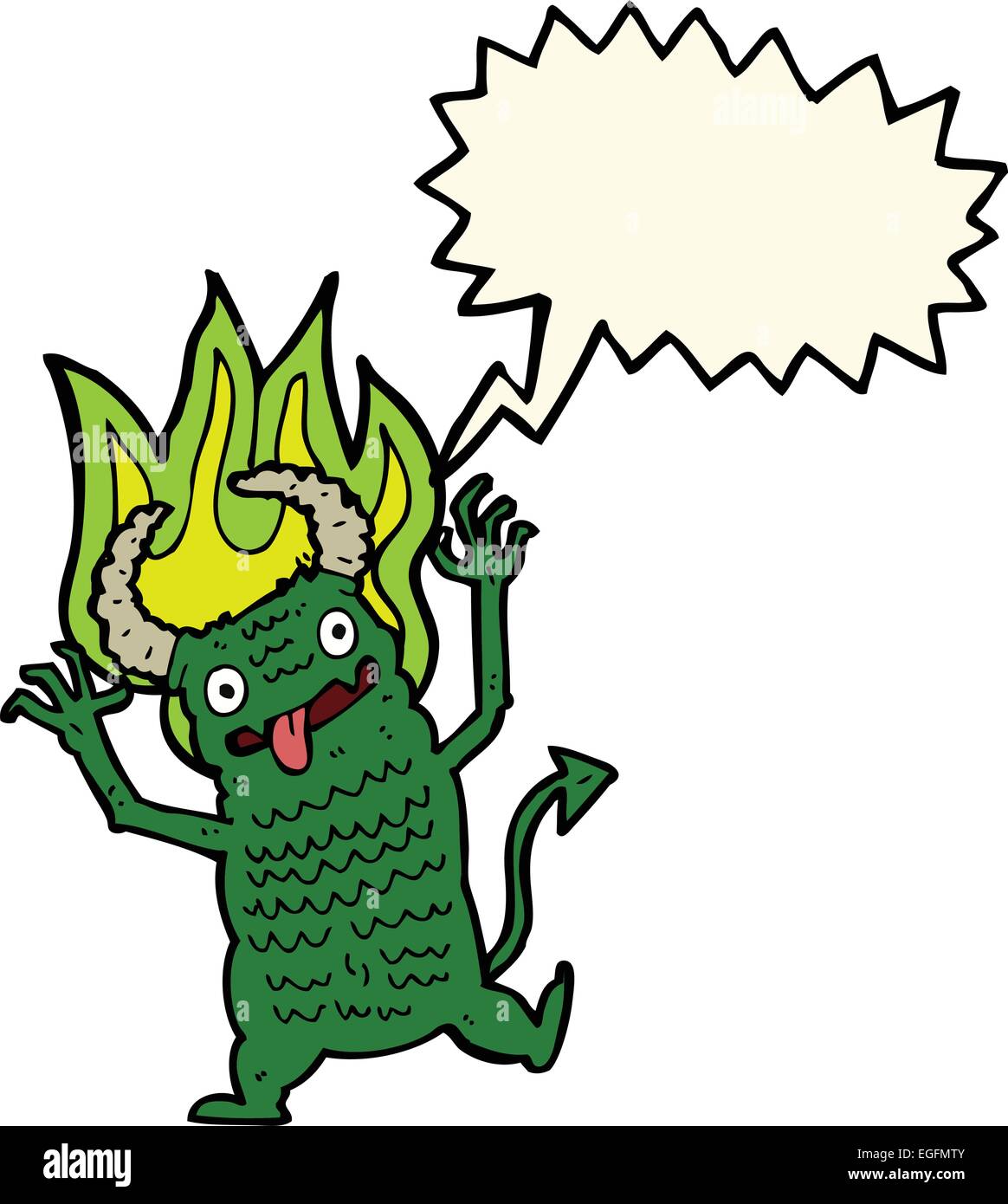 Cartoon demon speech bubble hi-res stock photography and images - Alamy