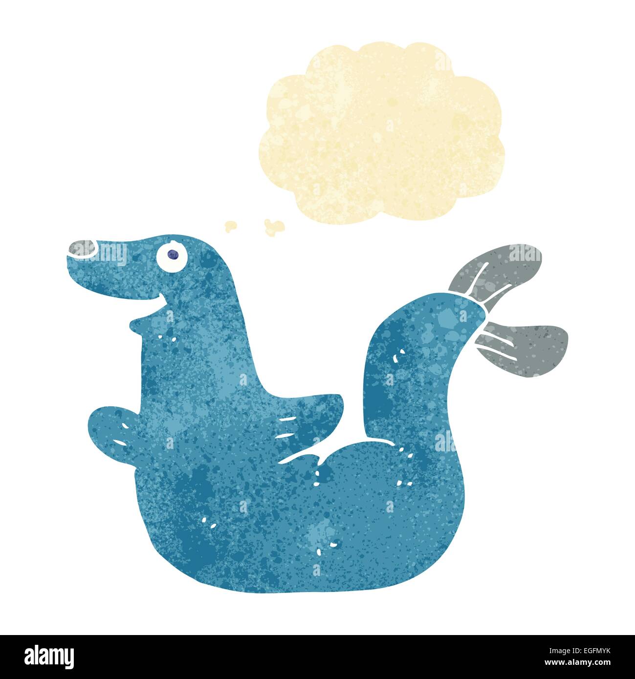 cartoon seal with thought bubble Stock Vector Image & Art - Alamy